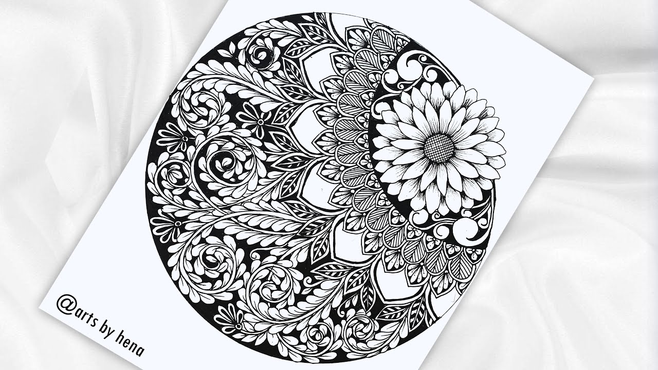 🌸Beautiful Flower Zentabgle Art🌸 | Zendoodle | Zentangle patterns ...