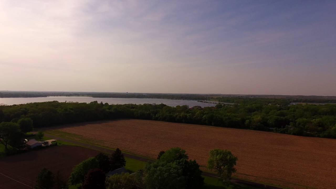 Delavan Lake seen from above. [4K Video] - YouTube