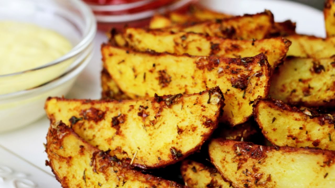 Gajos de patata al horno - YouTube