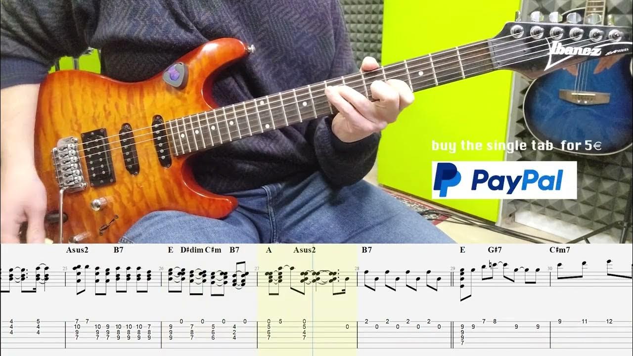 d4vd - Here With Me GUITAR COVER + PLAY ALONG TAB + SCORE - YouTube