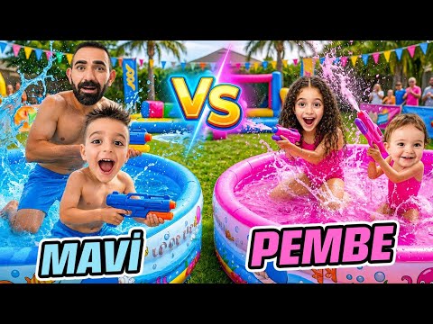 POYRAZ ELİF PEMBE MAVİ HAVUZDA OLAYLI EĞLENCE!!!
