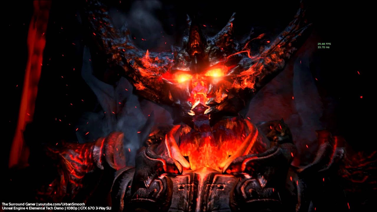 Unreal Engine 4 Elemental Tech Demo - 1080p - GTX 670 3-Way SLI - YouTube