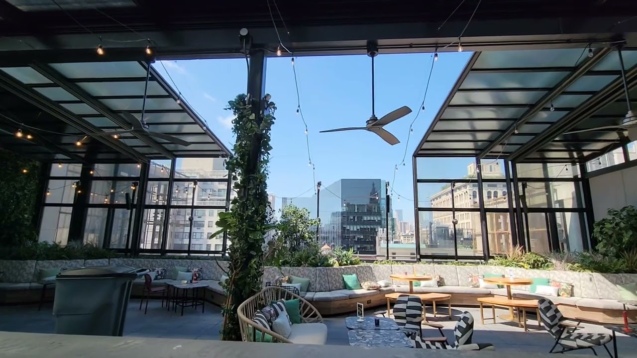 The Ready Rooftop at Moxy East Village Retractable Roof Manufactured ...