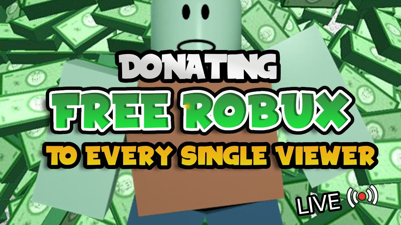 Donating FREE ROBUX to All My Viewers in PLS DONATE 😍!! ( LIVE 🔴) - YouTube