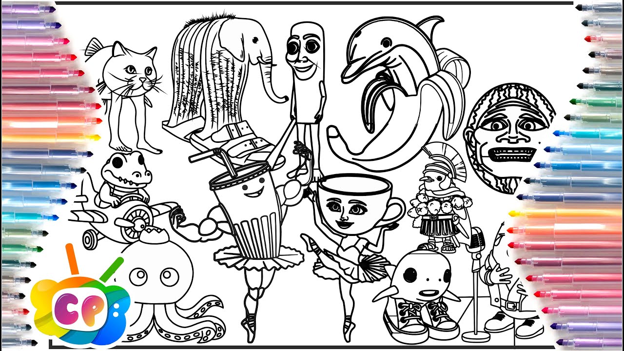 ITALIAN BRAINROT big Coloring Page / How to Color Popular ITALIAN ...