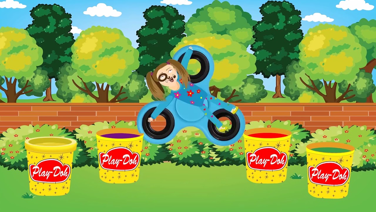 Learn Colors With Bad baby Fidget Spinner PLAY DOH Bad Baby play and ...