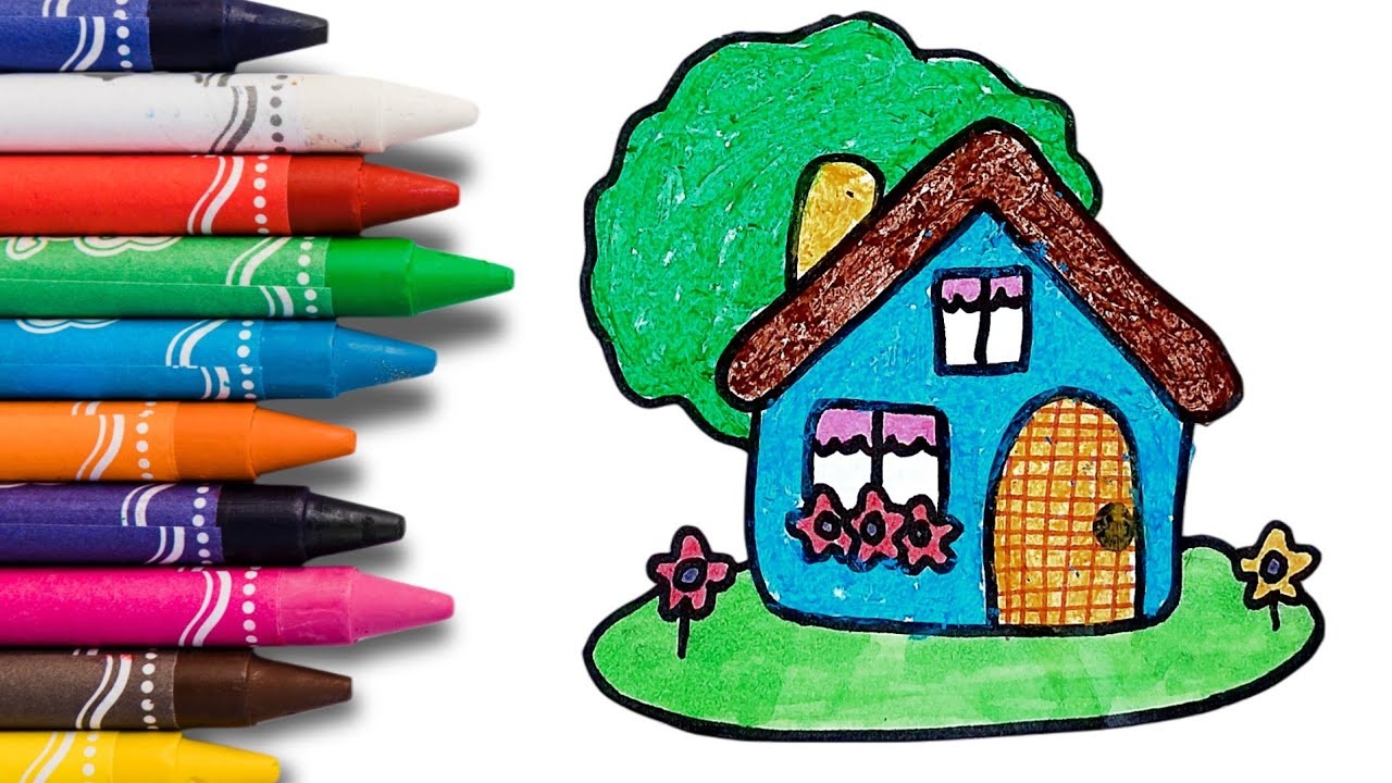 How to draw colorful house - Step by Step Guide | Easy Way | buntes ...