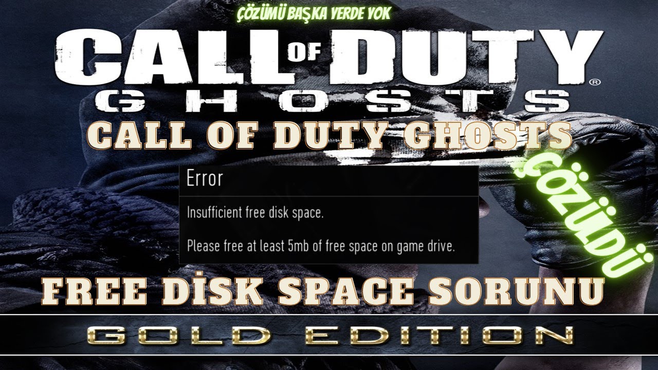 Call of Duty Ghosts ERROR | İnsufficient Disk Space Please Free 5mb of Space Problem - YouTube