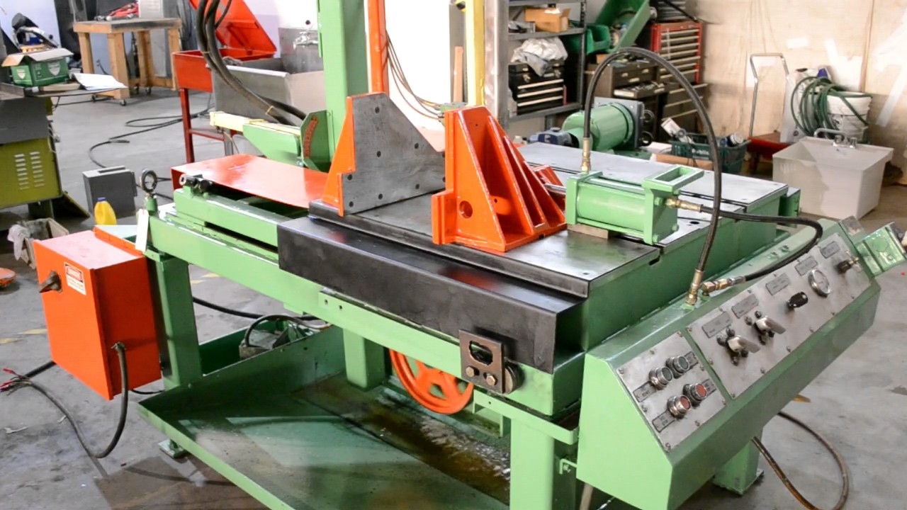 DoAll TF-1421 14" x 21" Hydraulic Vertical Tilting Frame Band Saw - YouTube