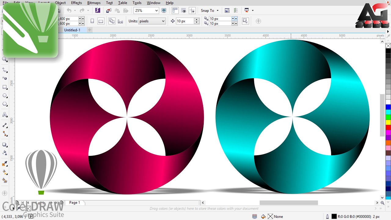 Circle 3D Logo Design Ideas | CorelDraw Tutorial for Beginners - YouTube
