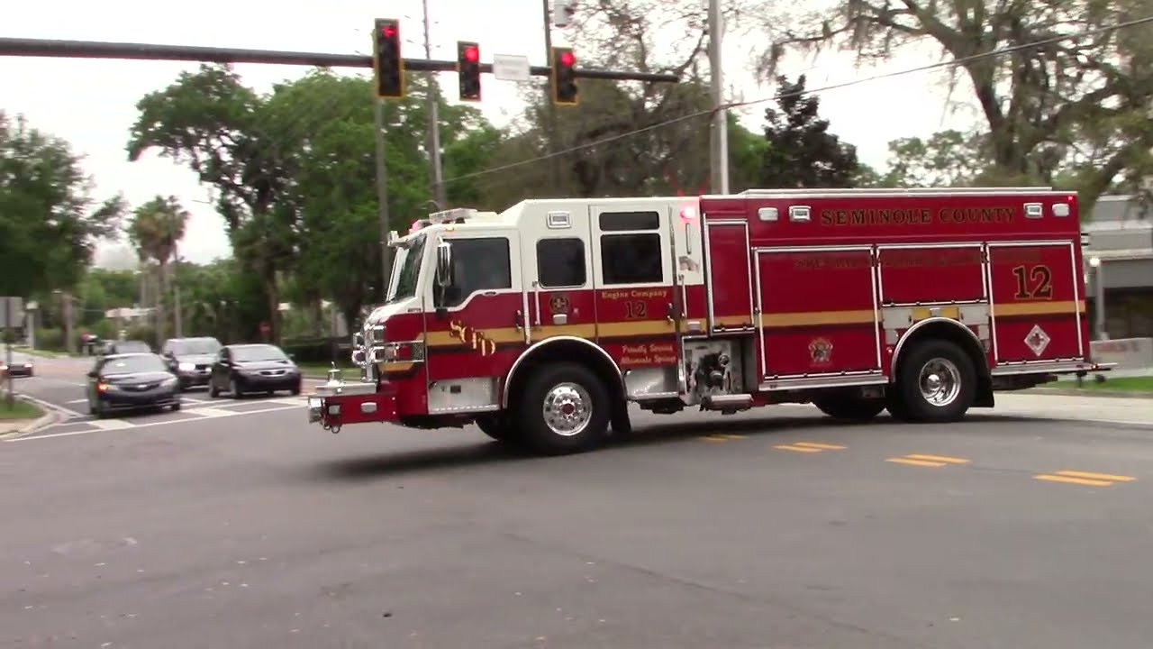 Seminole County Fire Rescue Engine & Rescue 12 Responding - YouTube