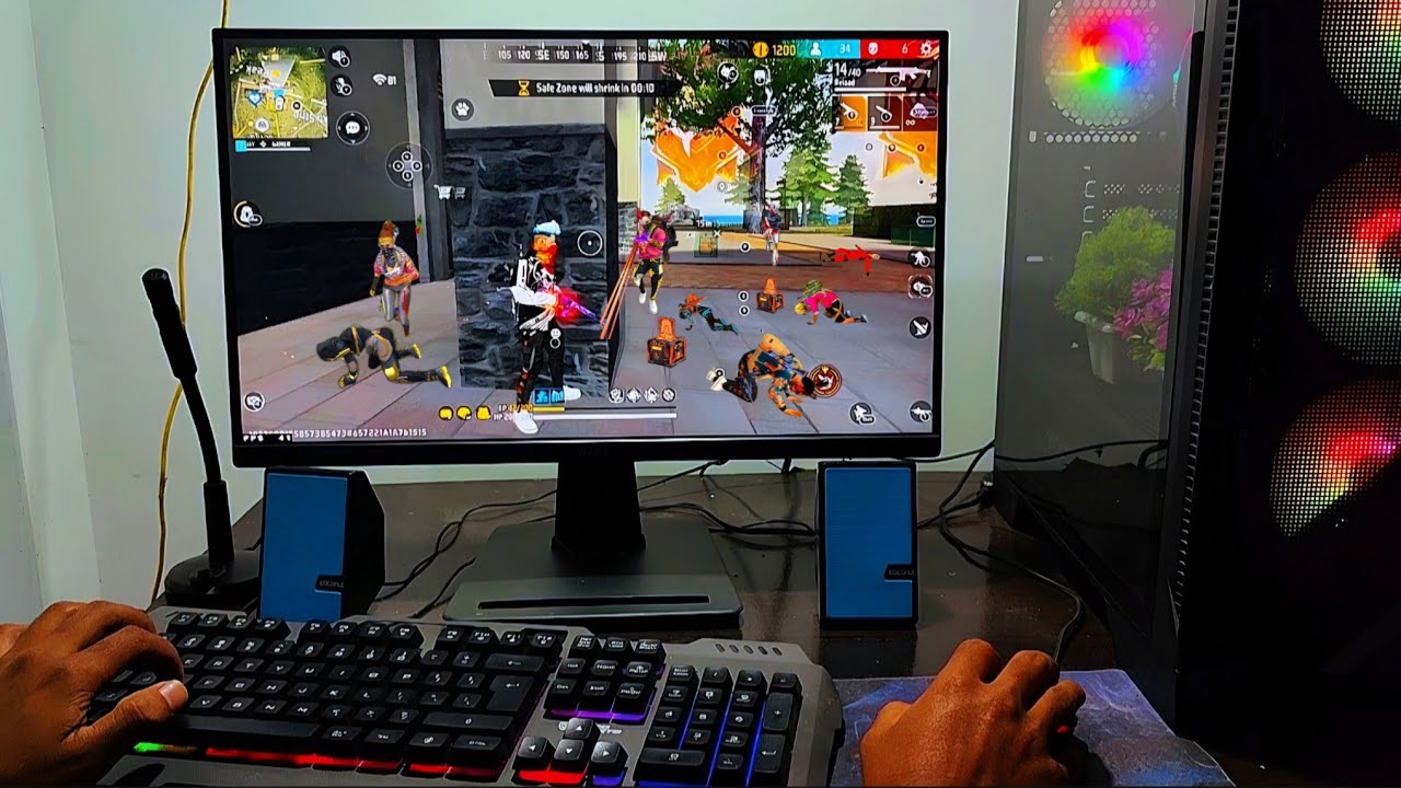 💥 Free Fire PC Setup + Handcam Gameplay 🔫 140 FPS | Ryzen 5 3400G 😲 8GB ...