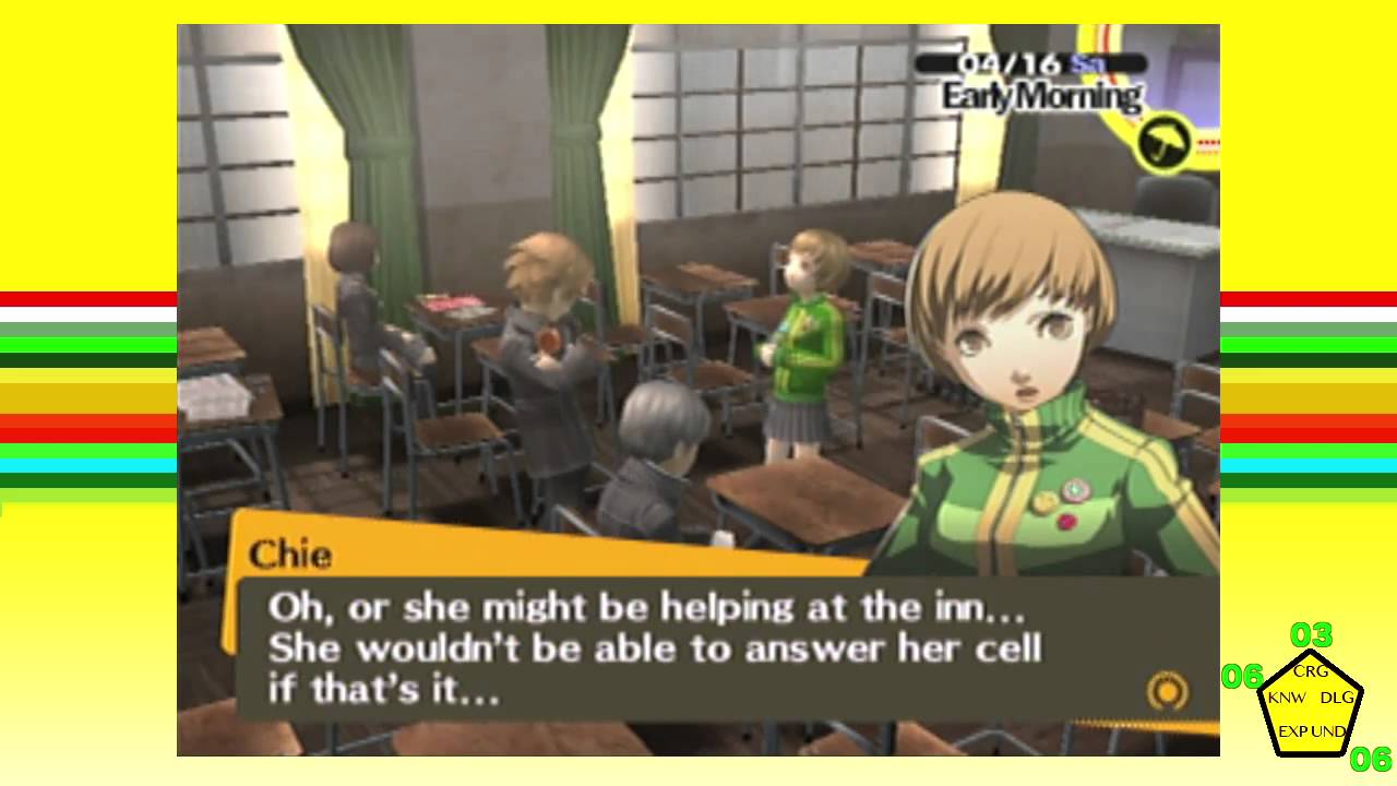 Persona 4--Day by Day Playthrough--4/16 - YouTube