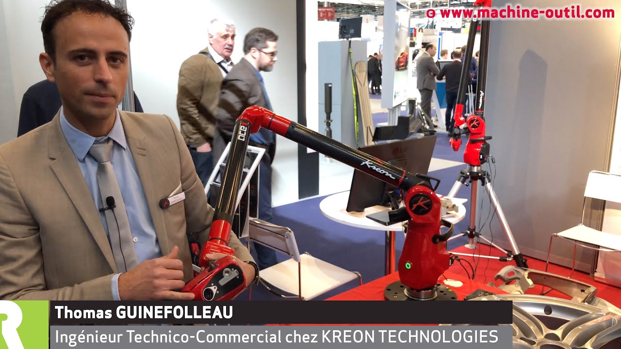 Le bras de mesure avec scanner laser de KREON Technologies pour vérifier conformité avec fichier ...