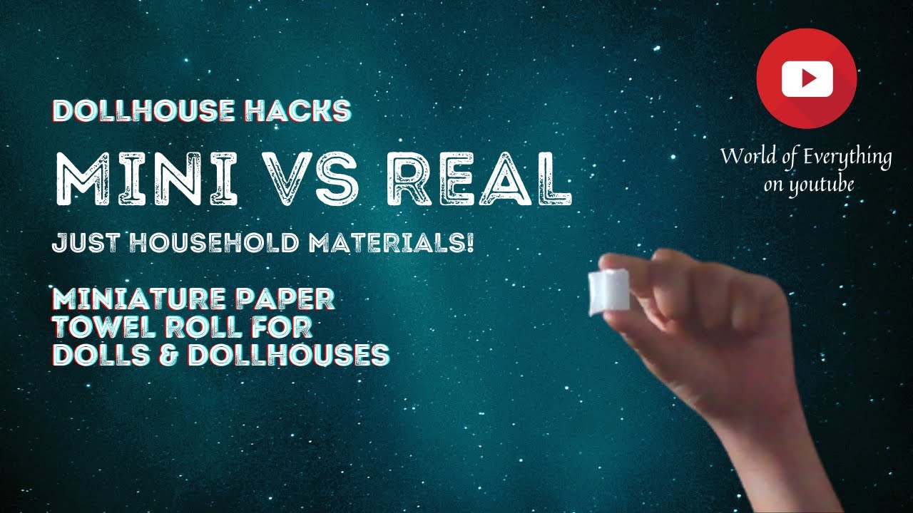 5 MIN Dollhouse Accessories (Mini Paper Towel Roll) - JUST Household ...