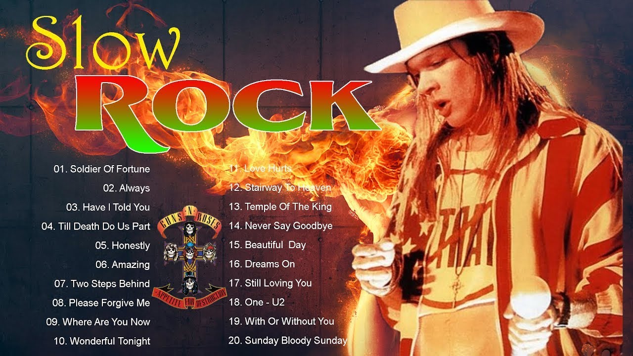 Slow Rock 🎯 Best Of Slow Rock Songs Of 70s 80s and 90s 🎯 GNR, led ...