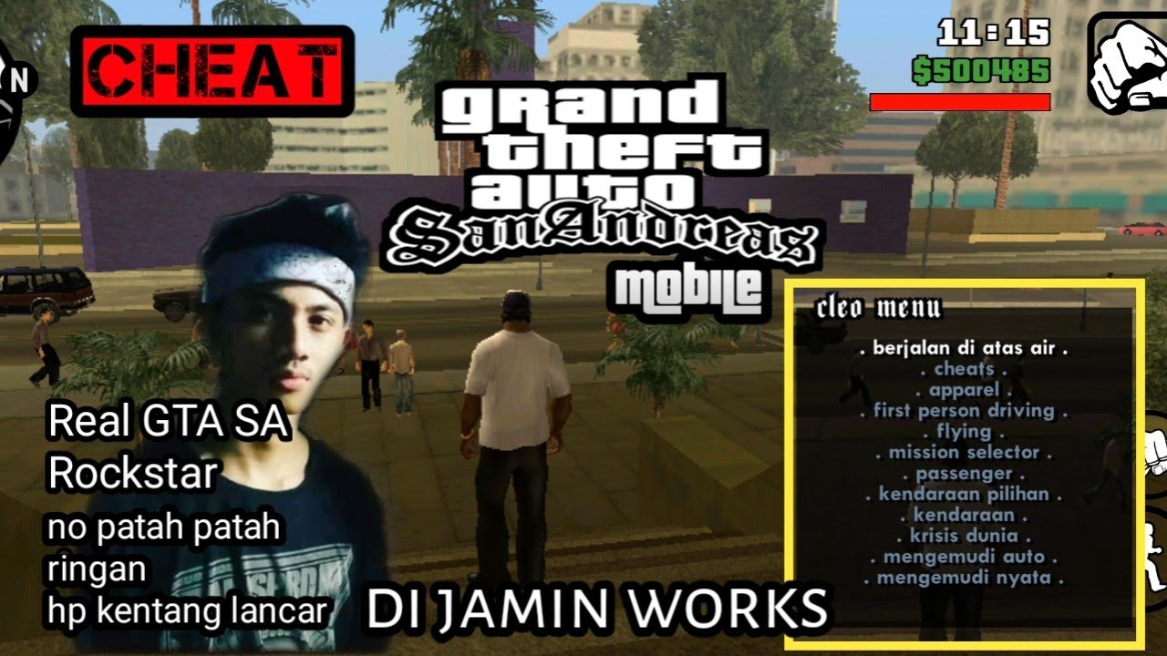 cheat GTA SA MOBILE CLEO - asli bisa guys - YouTube