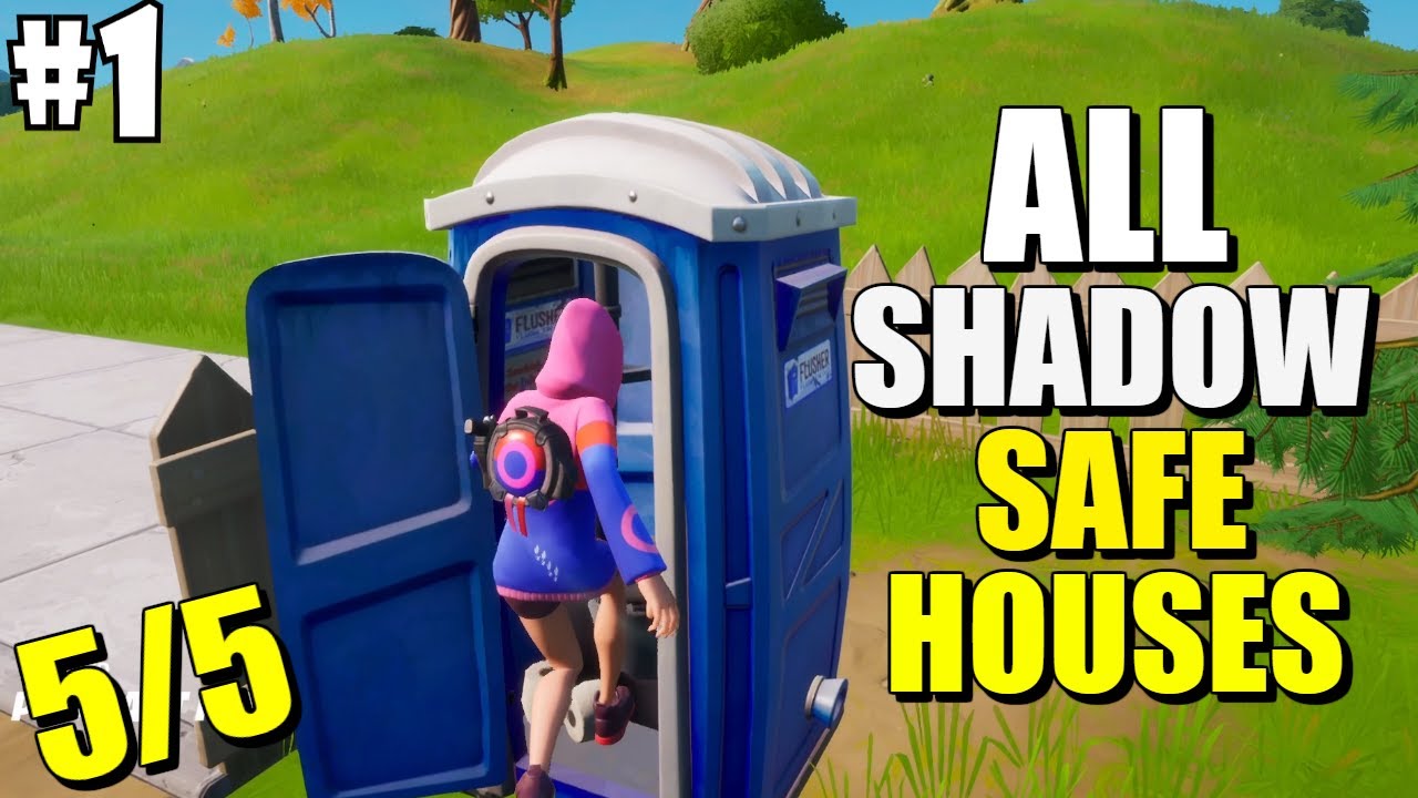 FIND SHADOW SAFE HOUSES 5/5 (FORTNITE) - YouTube