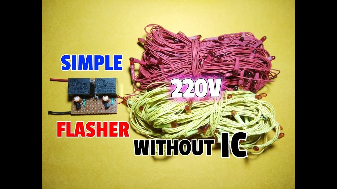 How To Make Simple Flasher Using Transistor..Simple LED Flasher Circuit ...