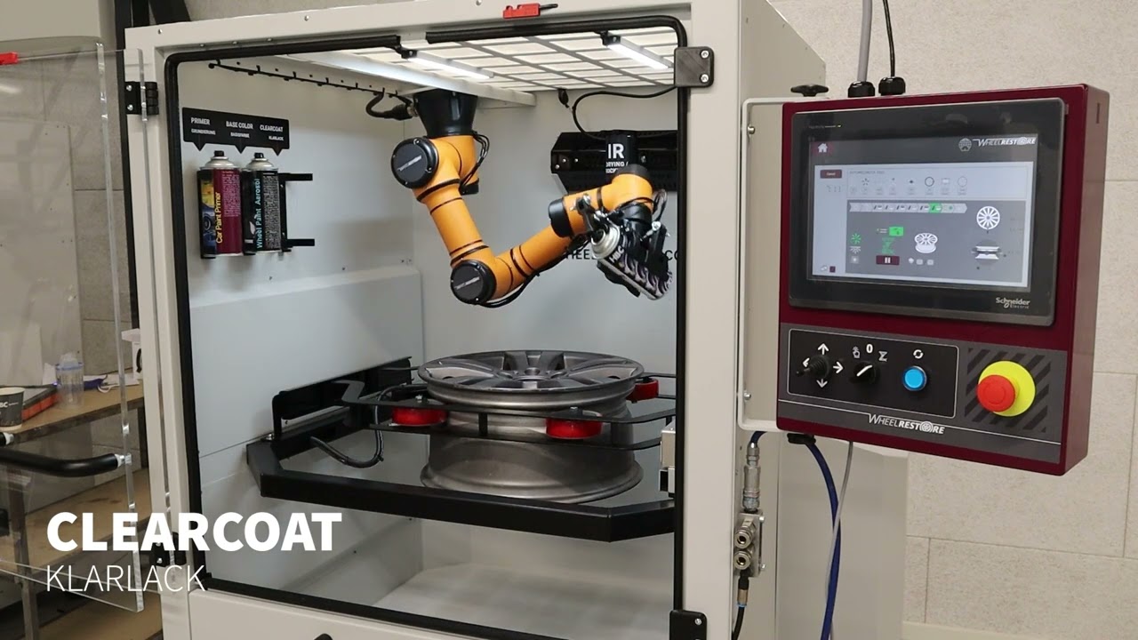 World’s first fully automatic Wheel Painting Machine - Aerosols - YouTube