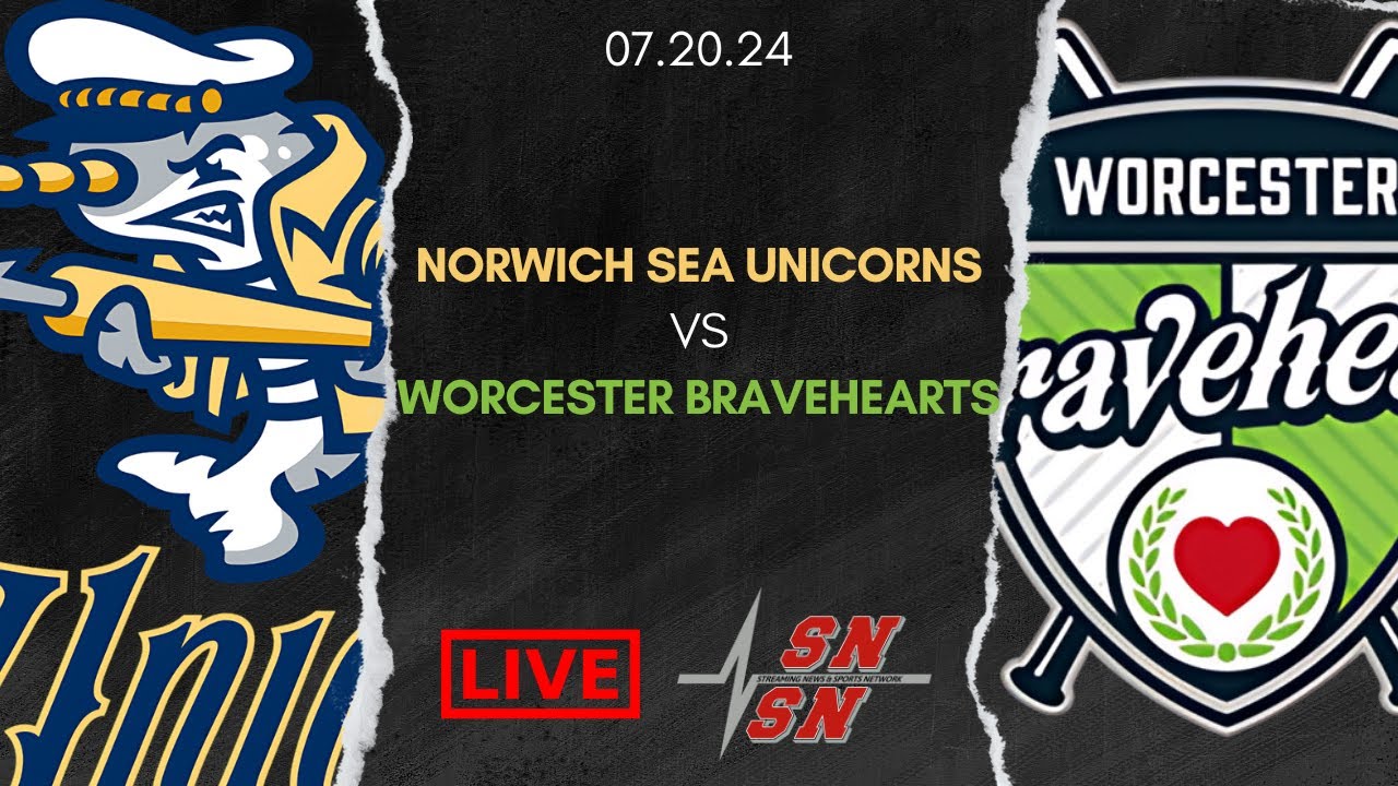 Norwich Sea Unicorns vs. Worcester Bravehearts - YouTube