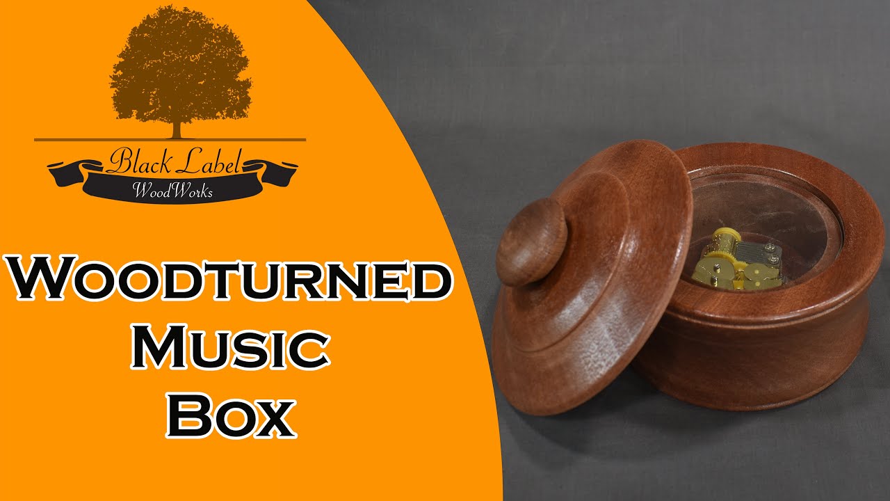 Woodturning Music box with glass insert - YouTube