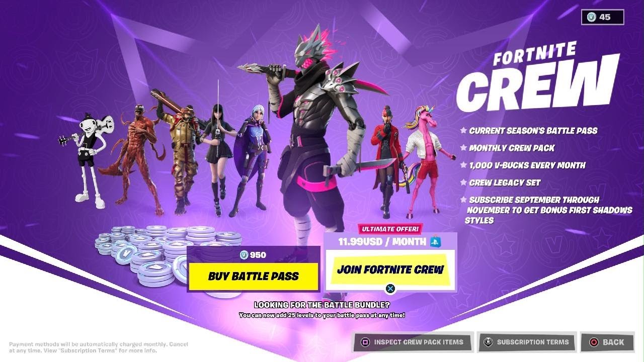 Fortnite Chapter 2 Season 8 Crew Pack pre-purchase OST - YouTube