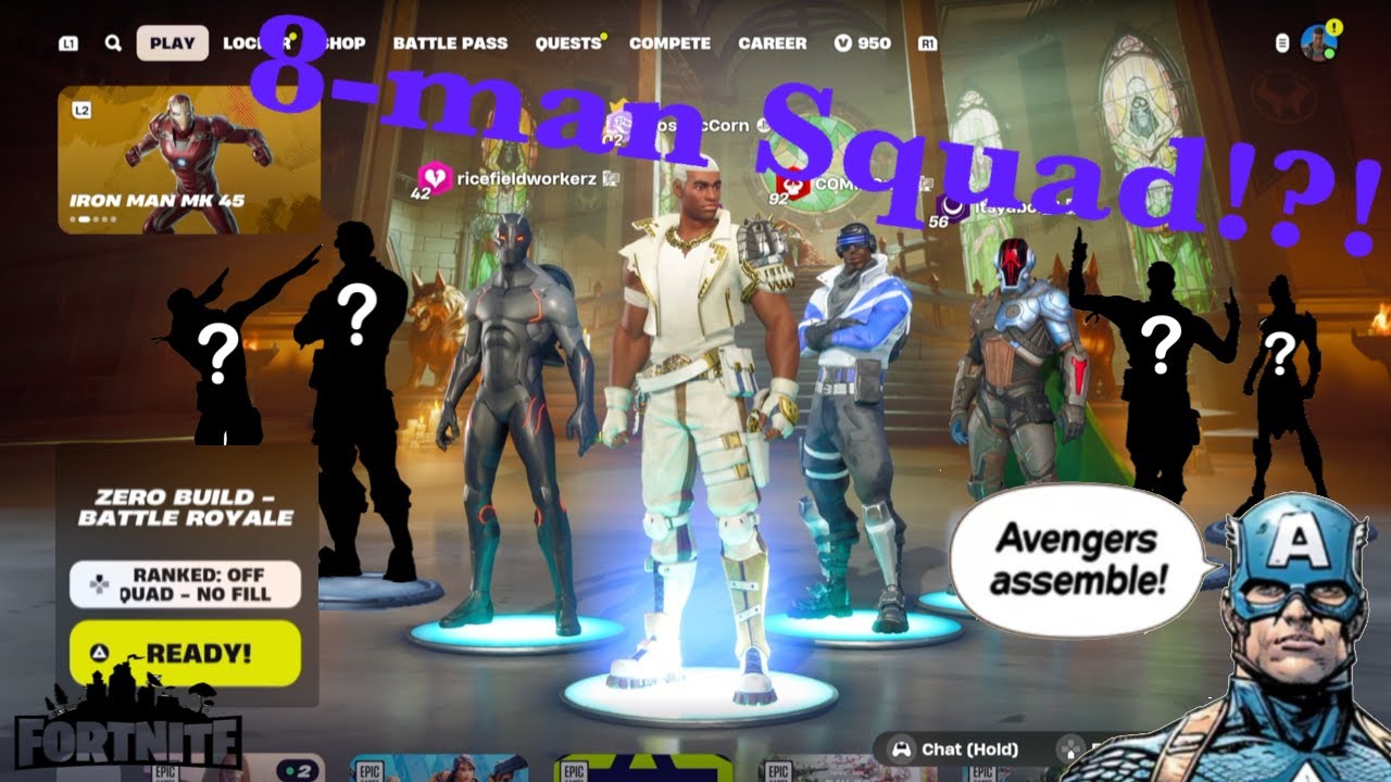 Forming an 8-Man Squad in Fortnite - YouTube