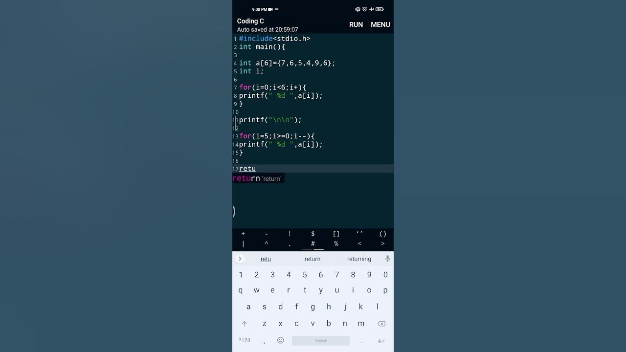 print reverse order of an array || C programming 🔥 - YouTube