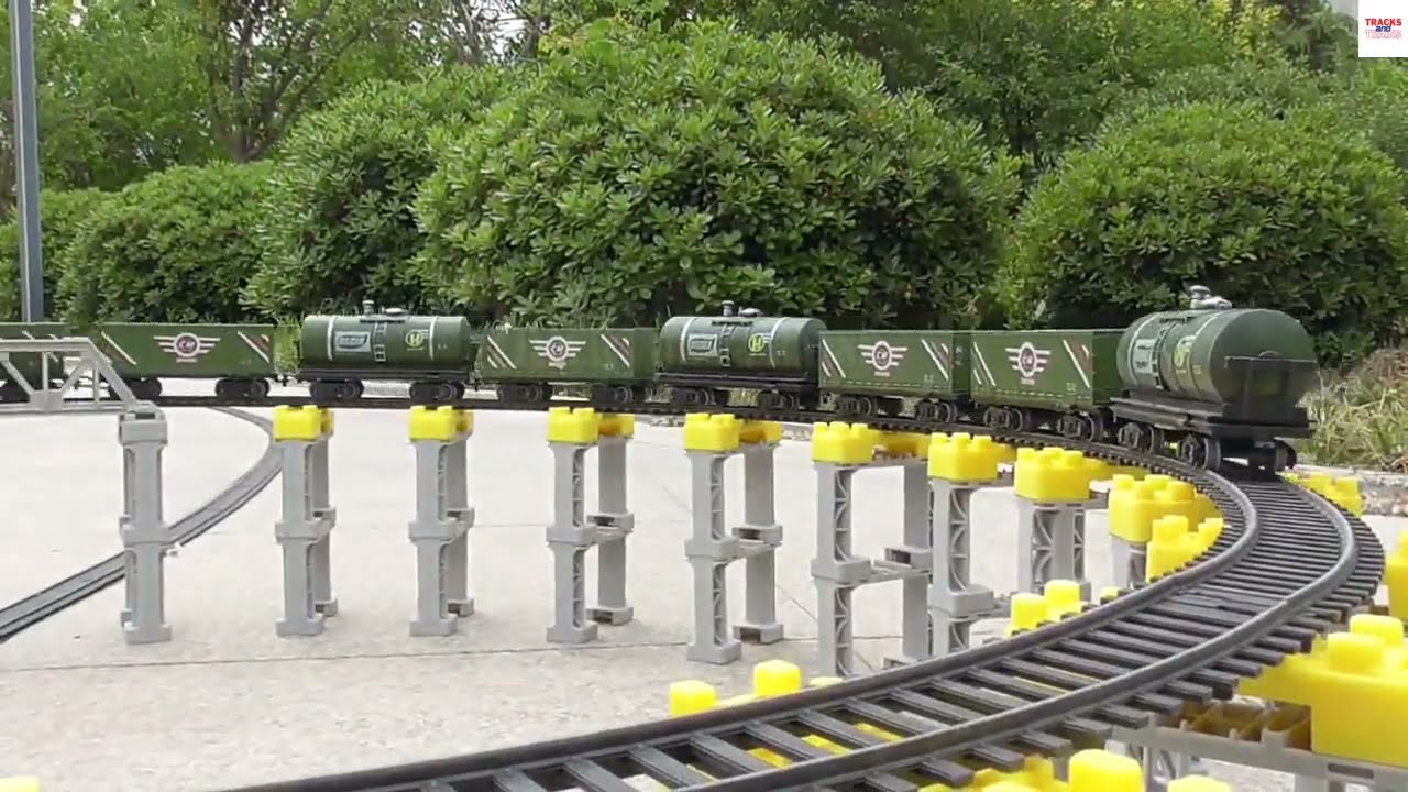 Stunning HO Scale Military Model Train Carrying Tankers And Goods On An ...