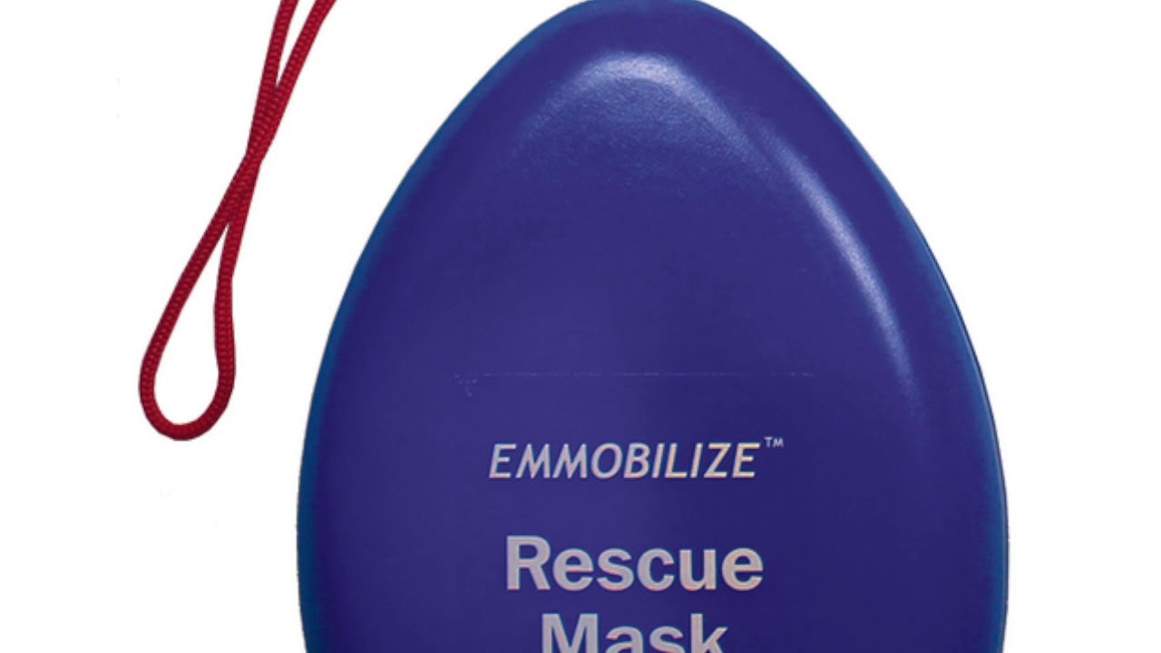 Pocket Mask with O² Inlet (Blue) - YouTube