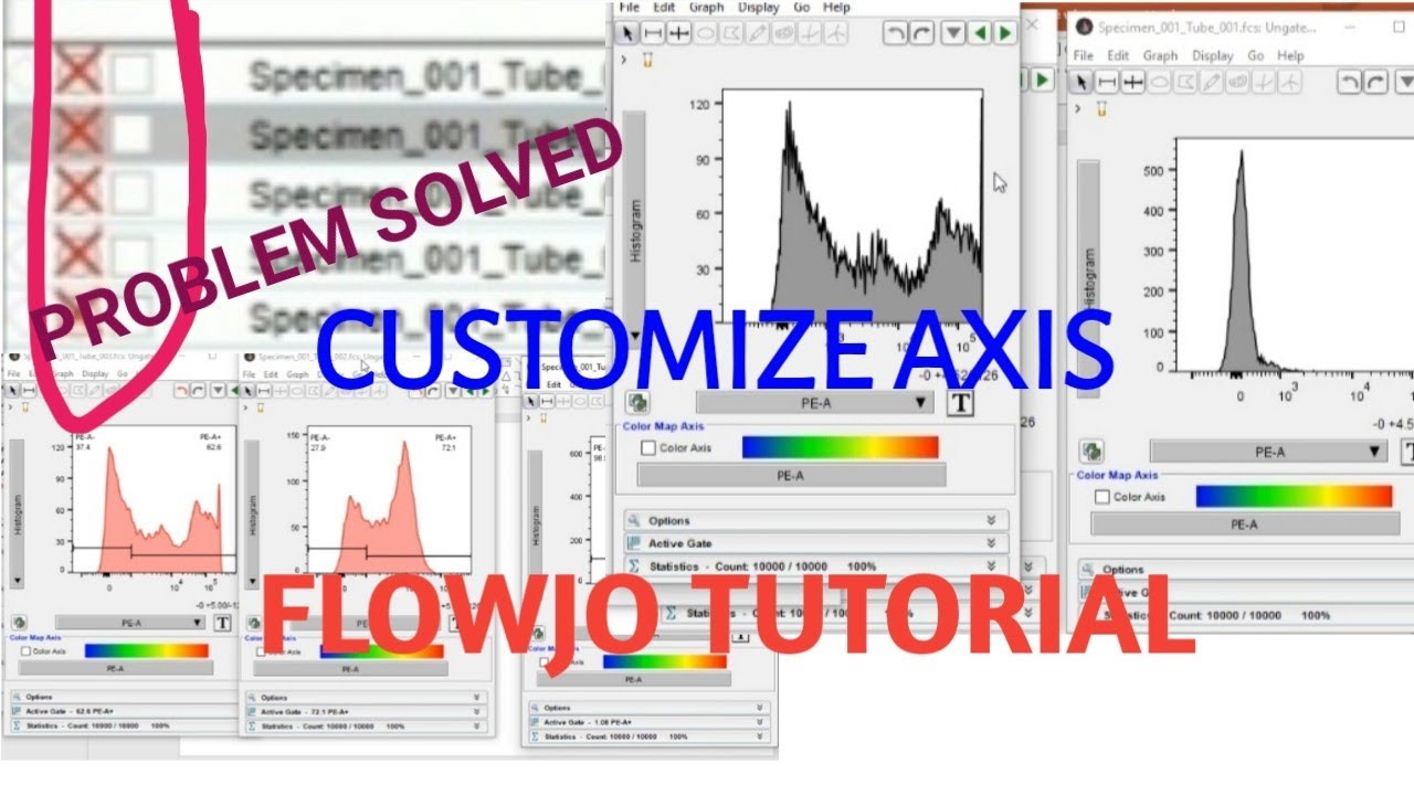 FCS FILE ISSUE II CUSTOMIZE AXIS IN FLOWJO ll Xgene and proteinX - YouTube