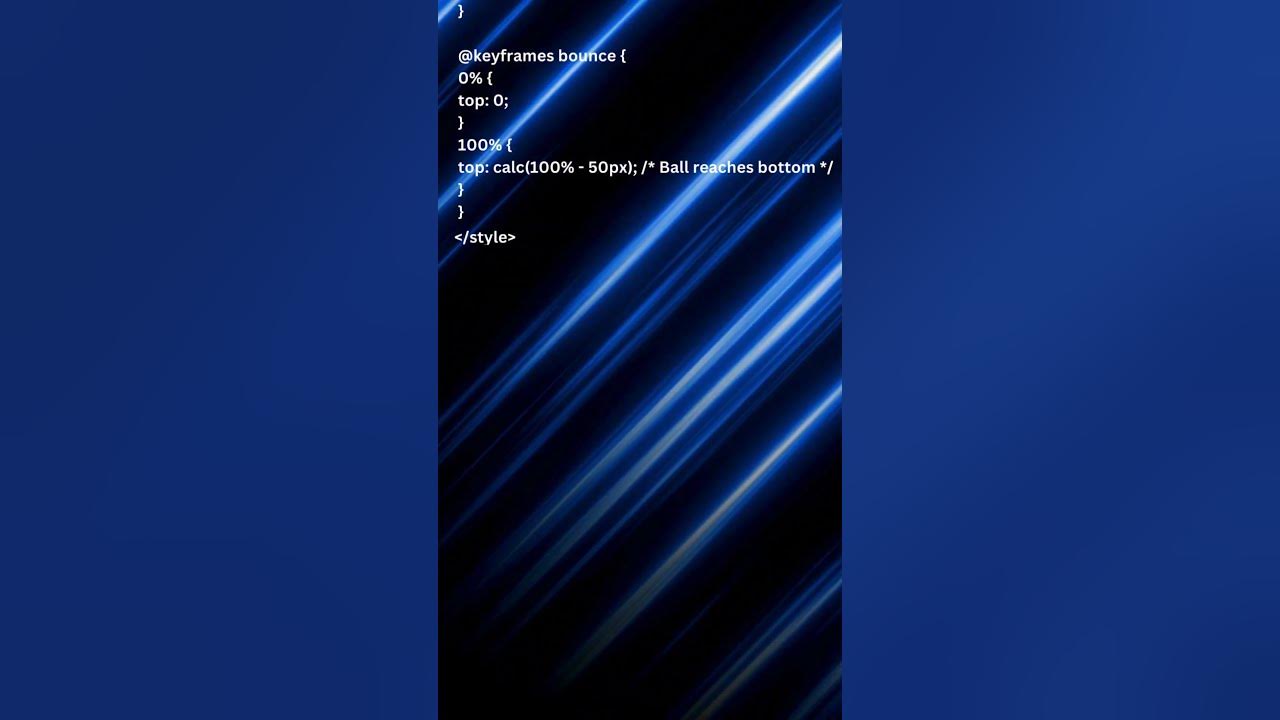 Mesmerizing Bouncing Ball Animation Html Css Javascript Tutorial Css Htmljavascript