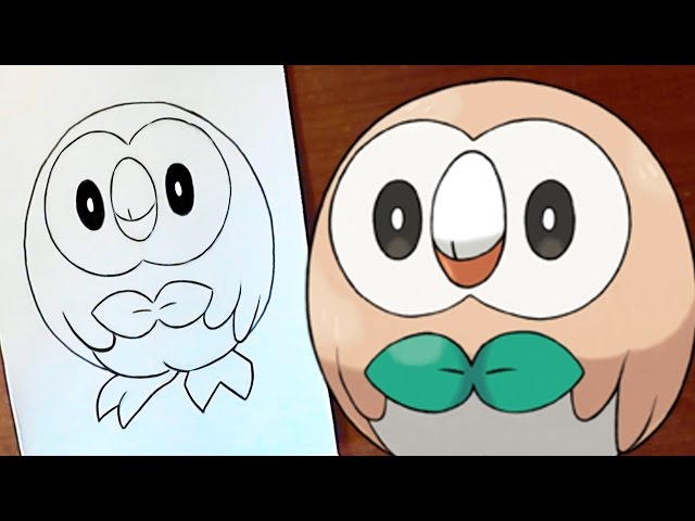 How To Draw Cute Kawaii Chibi Rowlet From Pokemon Sun And