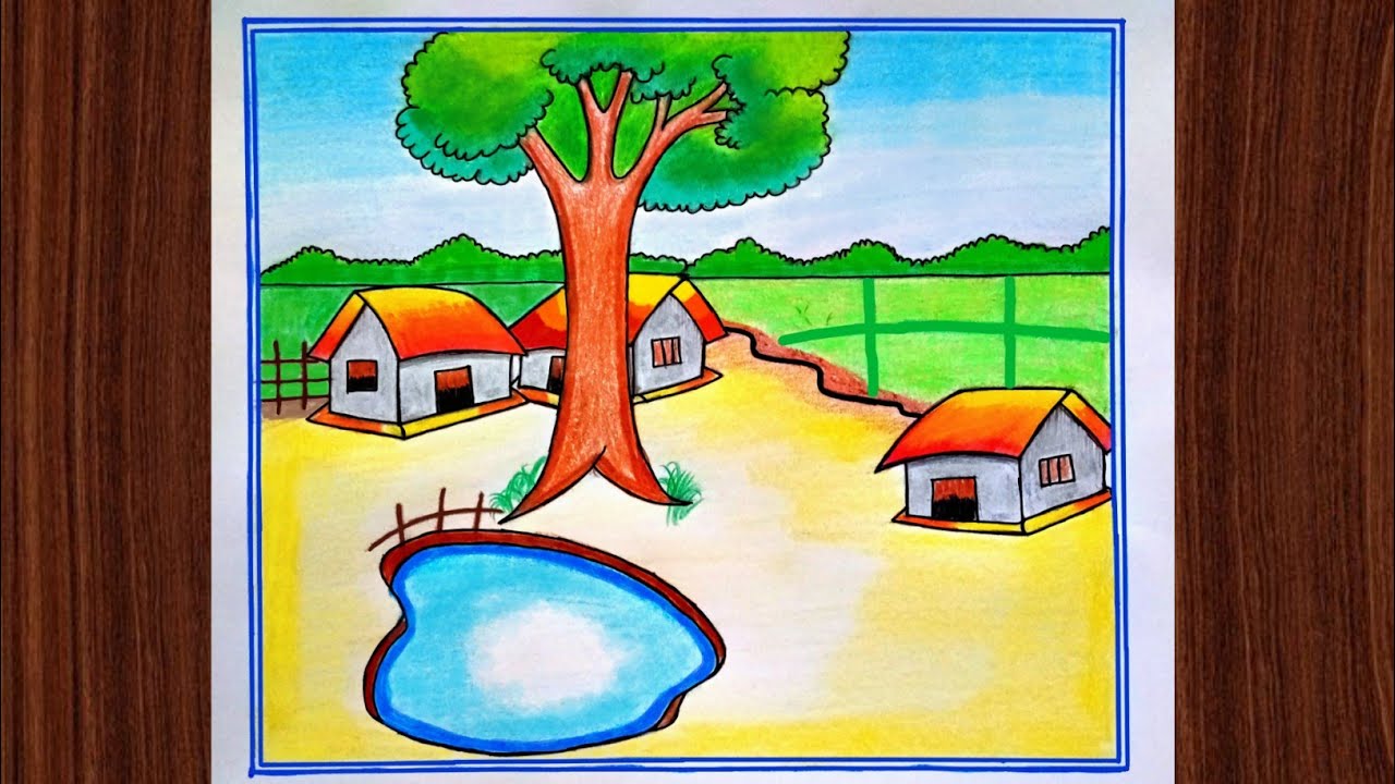 How to draw easy Scenary Drawing ||@NusratjahanEshaArt - YouTube