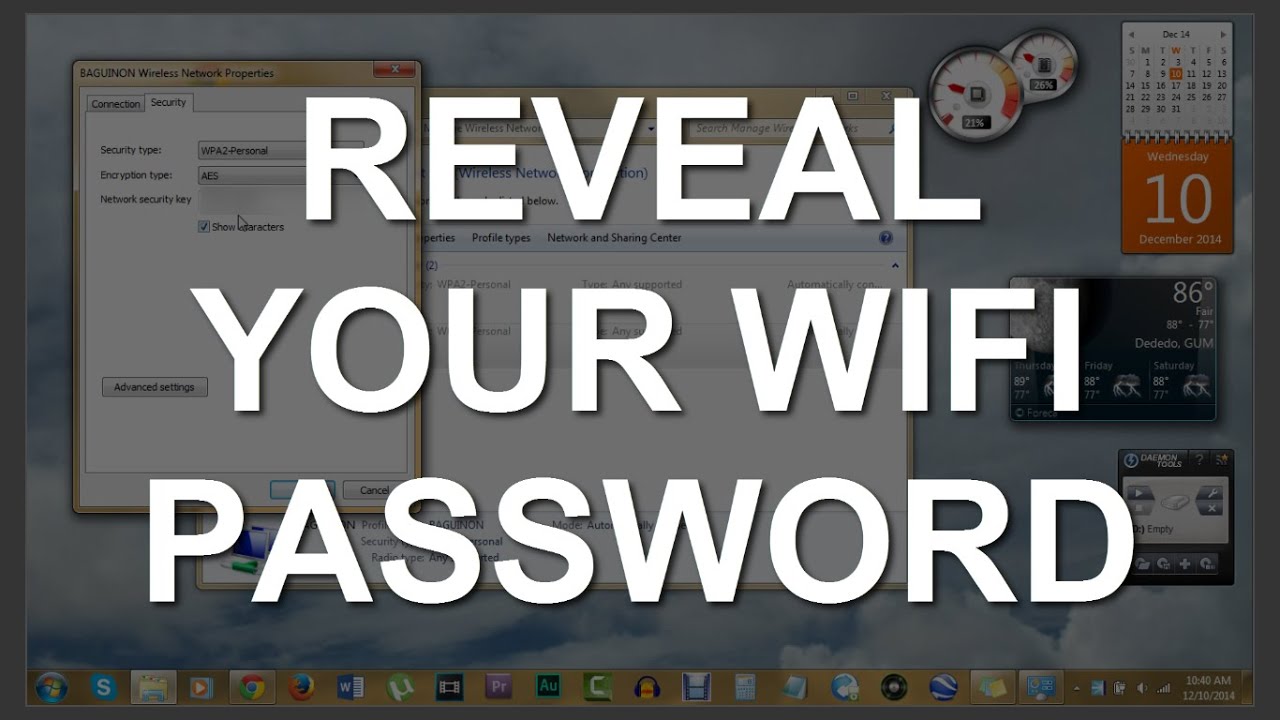 How to Reveal your Wifi Password on Windows - YouTube