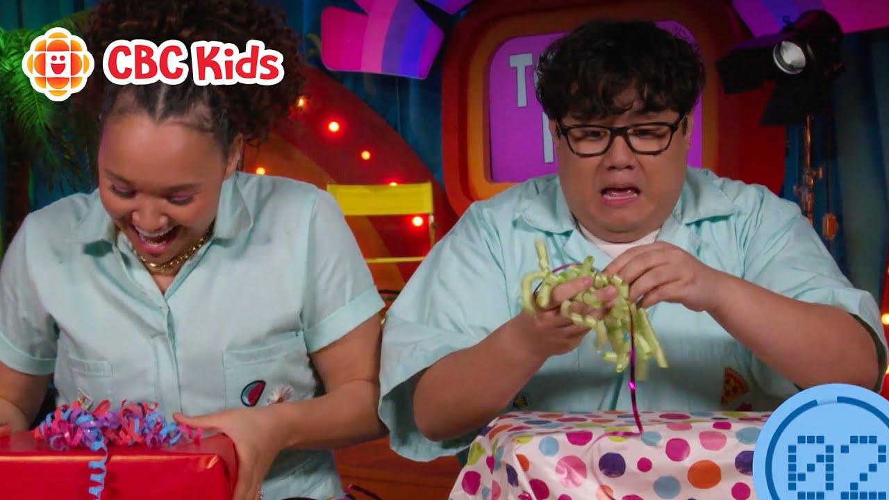 Christmas Gift Speed Wrapping Challenge! | CBC Kids - YouTube