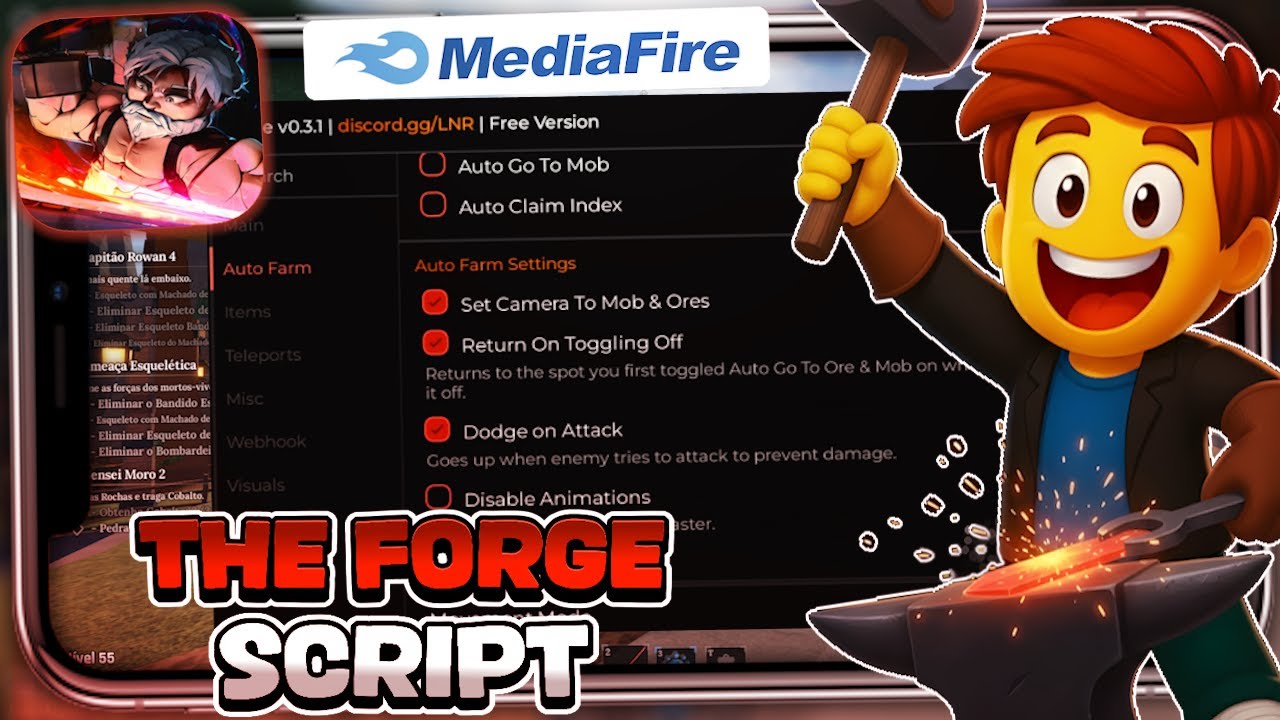 The Forge SCRIPT - FORGE 100% - AUTO QUEST - AUTO FARM MOB - AUTO FARM ...