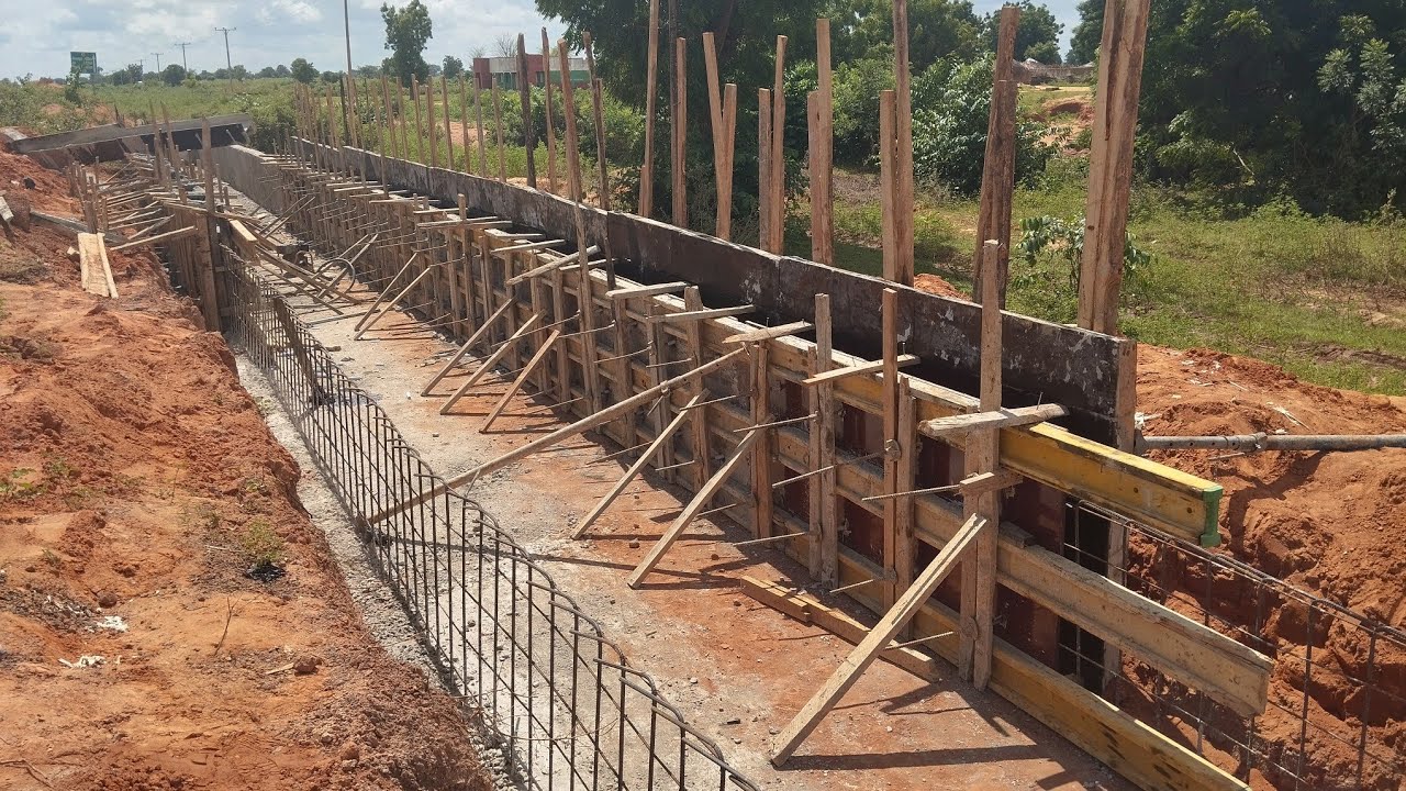 RCC Drainage Base Construction - YouTube