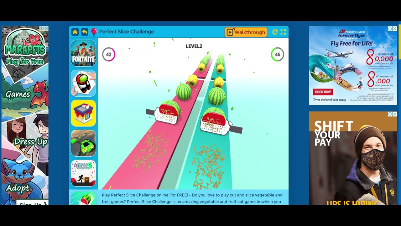 Perfect Slice Challenge at UFREEGAMES - YouTube