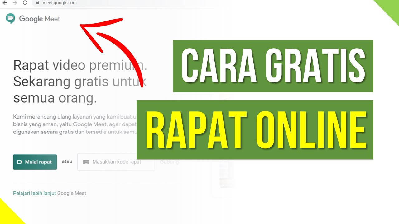 Turtorial Rapat atau Tatap Muka Online dengan Google Meet - YouTube