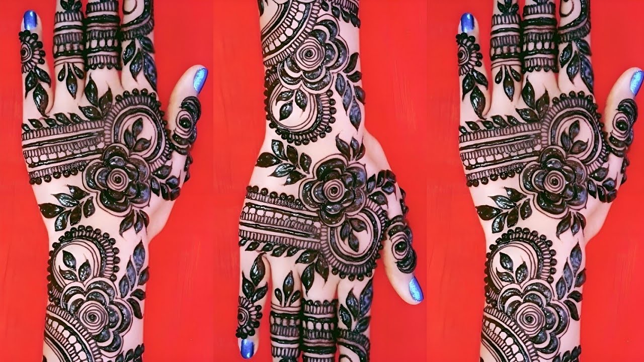 Most Beautiful Back hand Western mehndi design || Heavy Floral mehndi ...