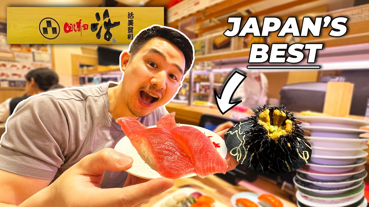 Amazing CONVEYOR BELT SUSHI 🍣 // Unreal Quality!! My Favorite in Japan ...