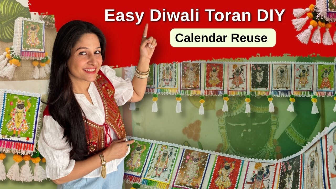 Unique DIY Toran/Bandhanwar from Old Calendar | Easy & Beautiful Diwali ...