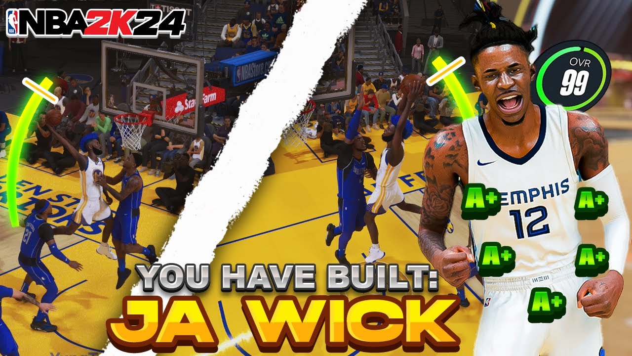 NEW JA MORANT BUILD IS A PROBLEM IN NBA2K24 NEXT GEN 95 DUNK+90 3P ...