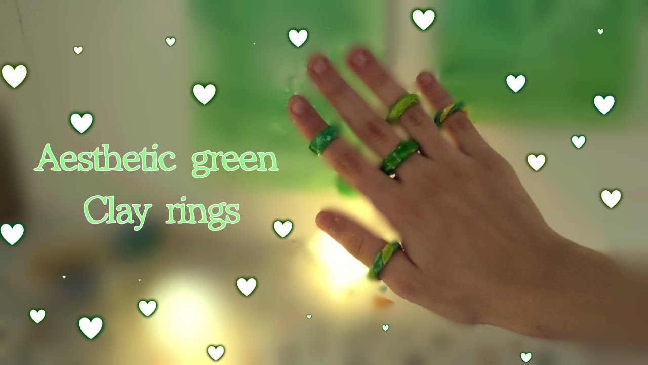 Aesthetic air dry clay rings|kindness - YouTube