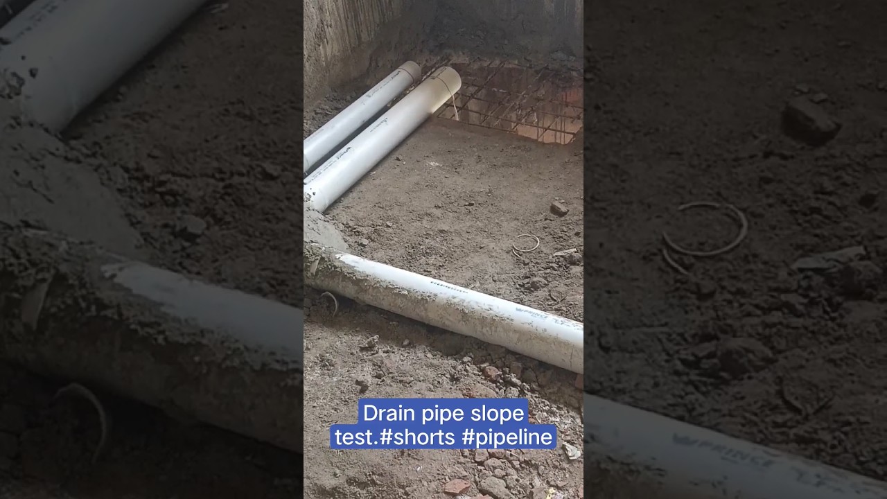 drain pipe slope test.#shorts #pipeline #Drain #Plumbing #Work #Swr ...