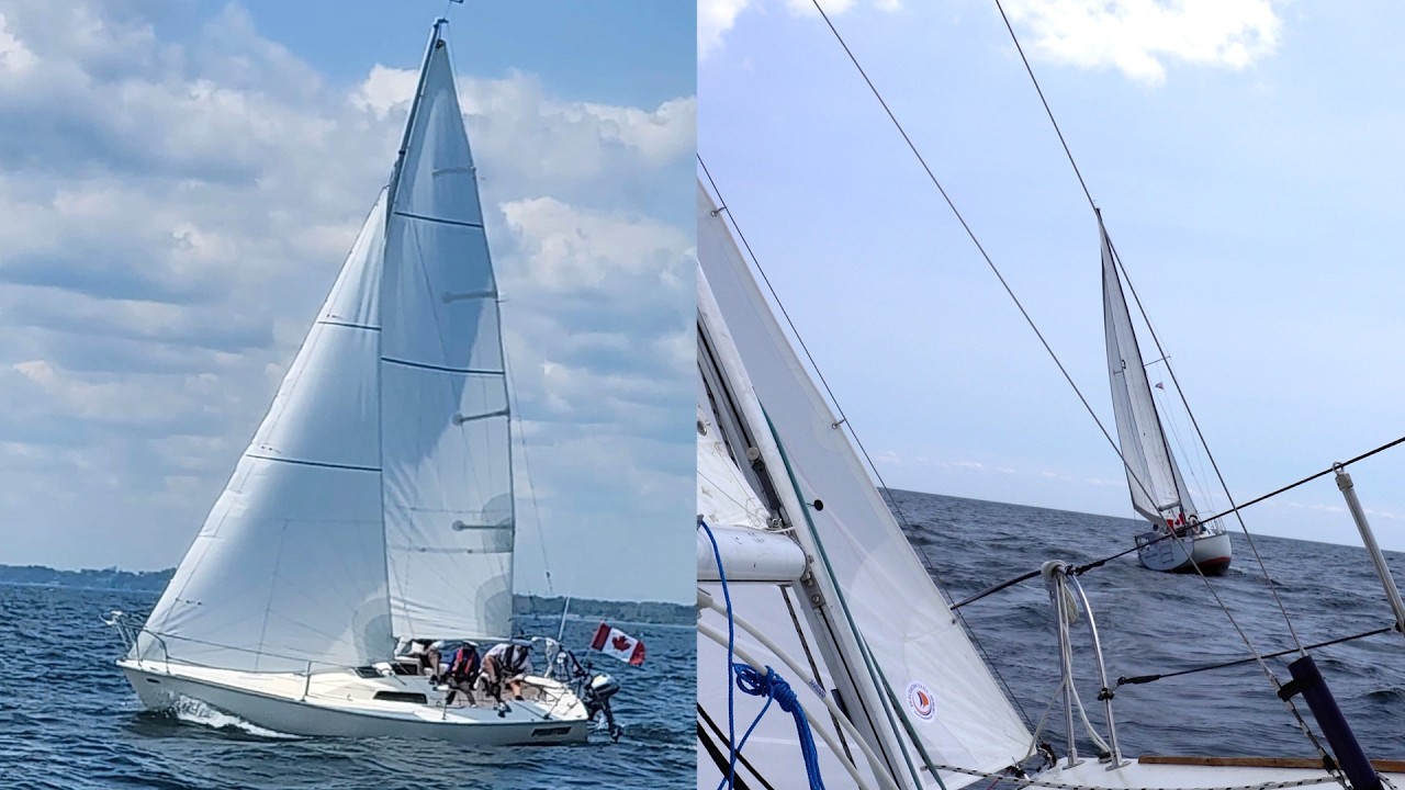 Sailboat Racing on a Kirby 25, a high performance racing boat, on Lake ...