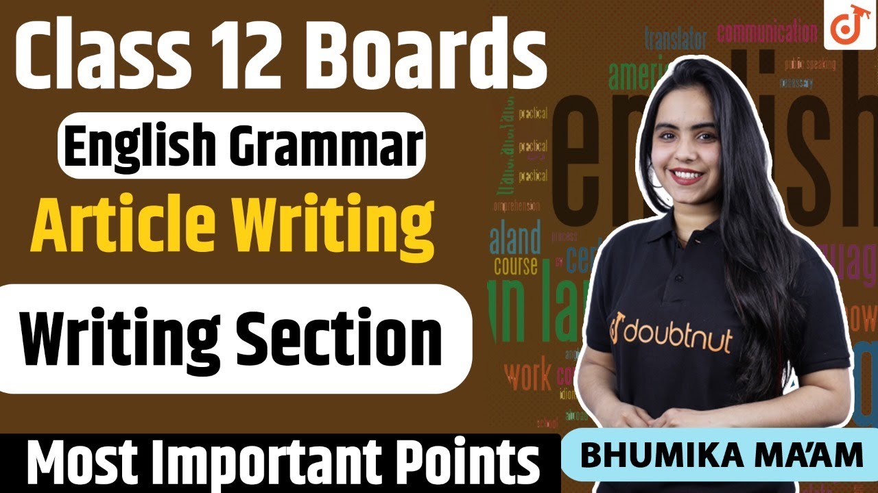 Article Writing Class 12 | English Grammar | Writing Section | Board ...