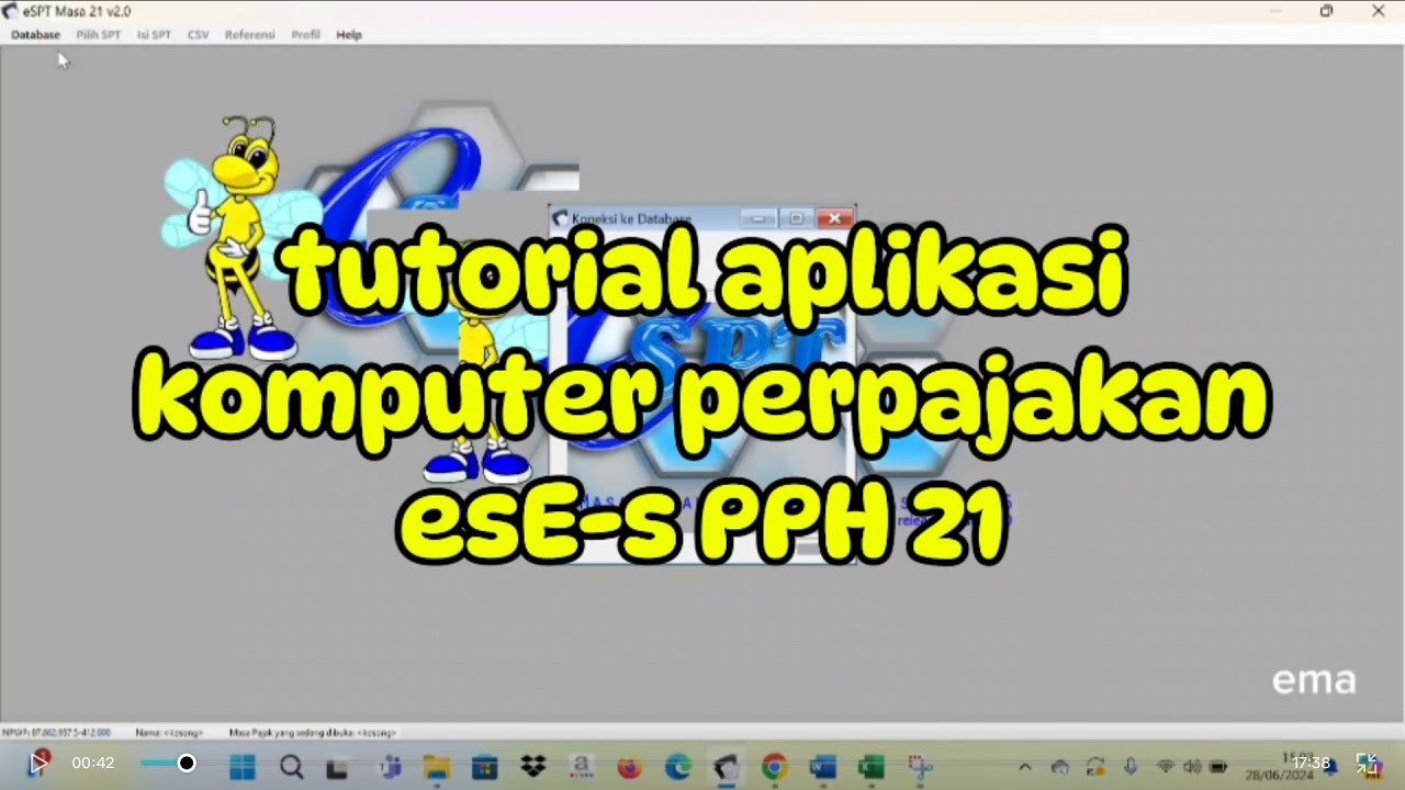TUTORIAL APLIKASI PERPAJAKAN E-SPT PPH 21 (63.4A.06) - YouTube